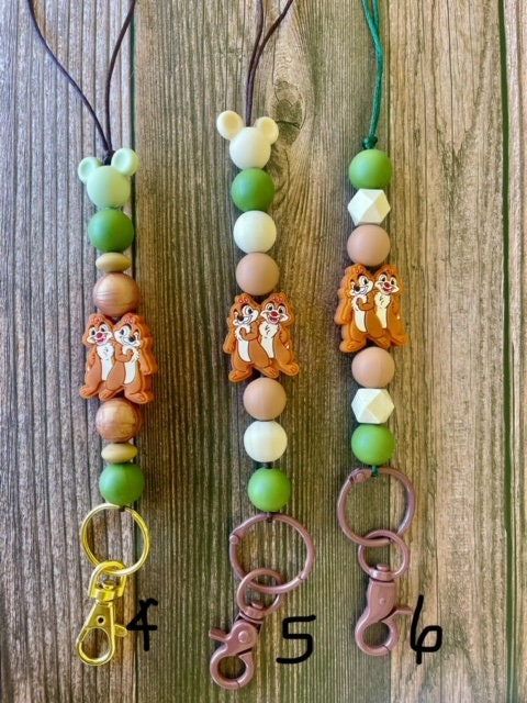Disney's Fort Wilderness Inspired Chip and Dale Badge Lanyard Keychain ...