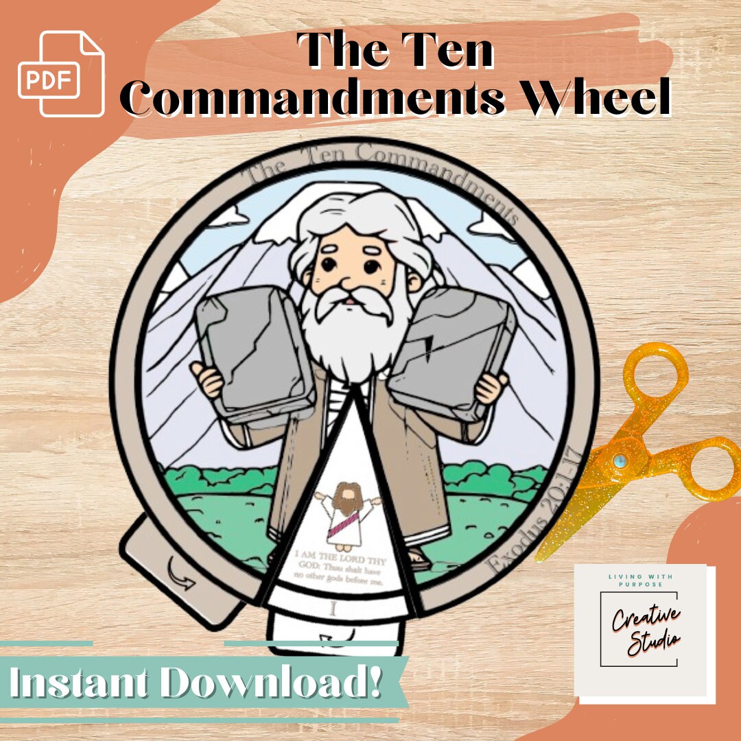 DIGITAL | KJV Ten Commandments | Printable Bible Activity | Homeschool ...