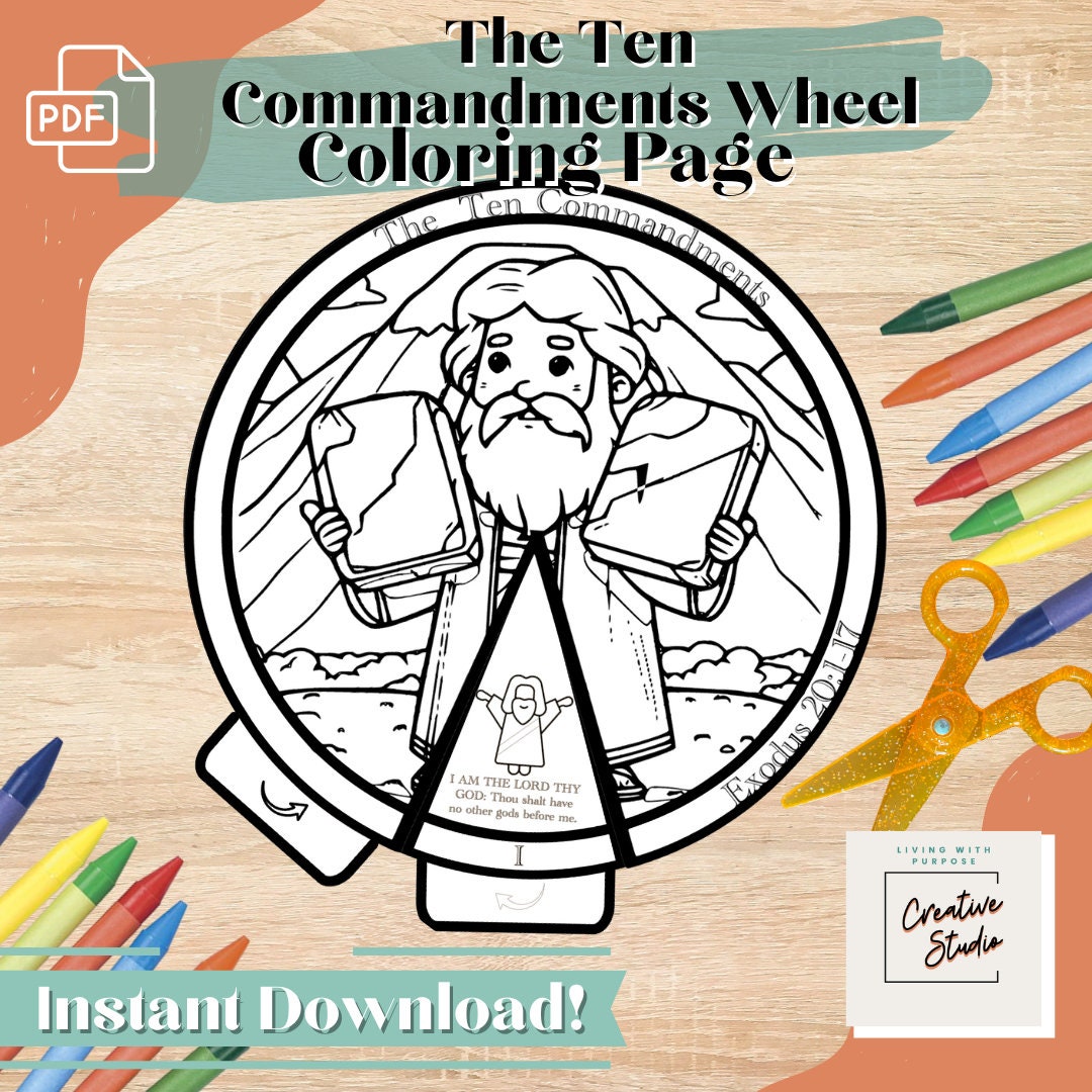 DIGITAL | KJV Ten Commandments | Printable Bible Activity | Homeschool ...