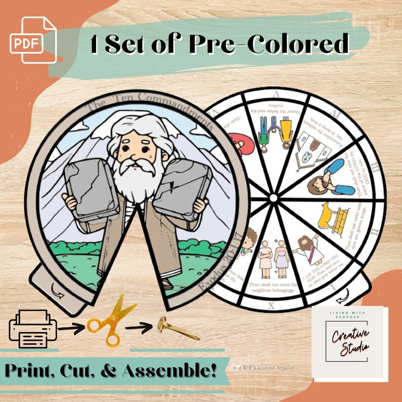 DIGITAL | KJV Ten Commandments | Printable Bible Activity | Homeschool ...