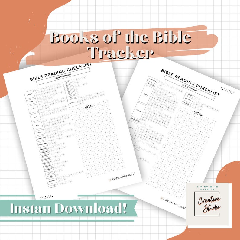 DIGITAL | Books of the Bible Tracker & Checklist | Old Testament | New ...