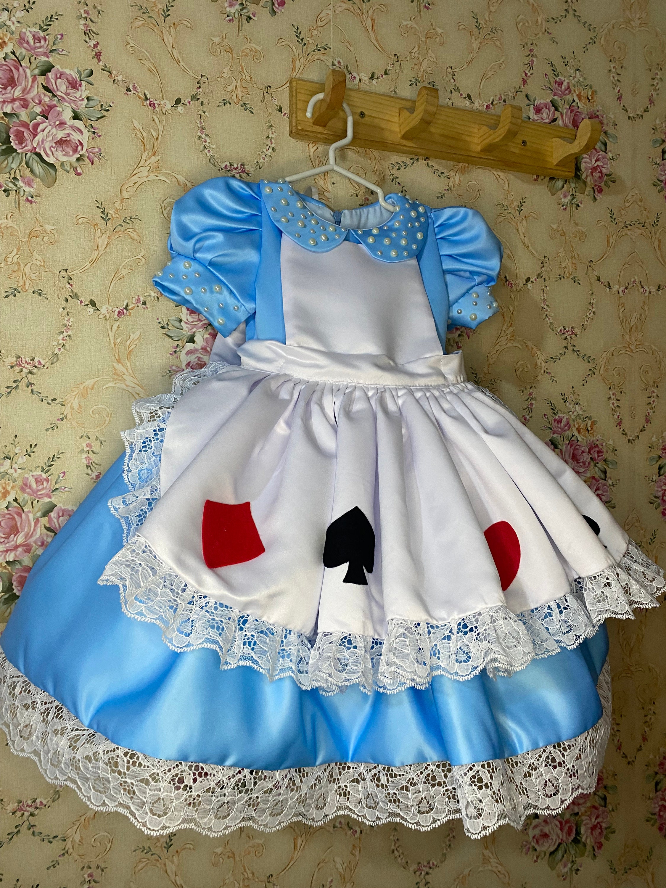 Alice Dress, Blue and White Girl Dress, Free Shipping, Alice Birthday ...