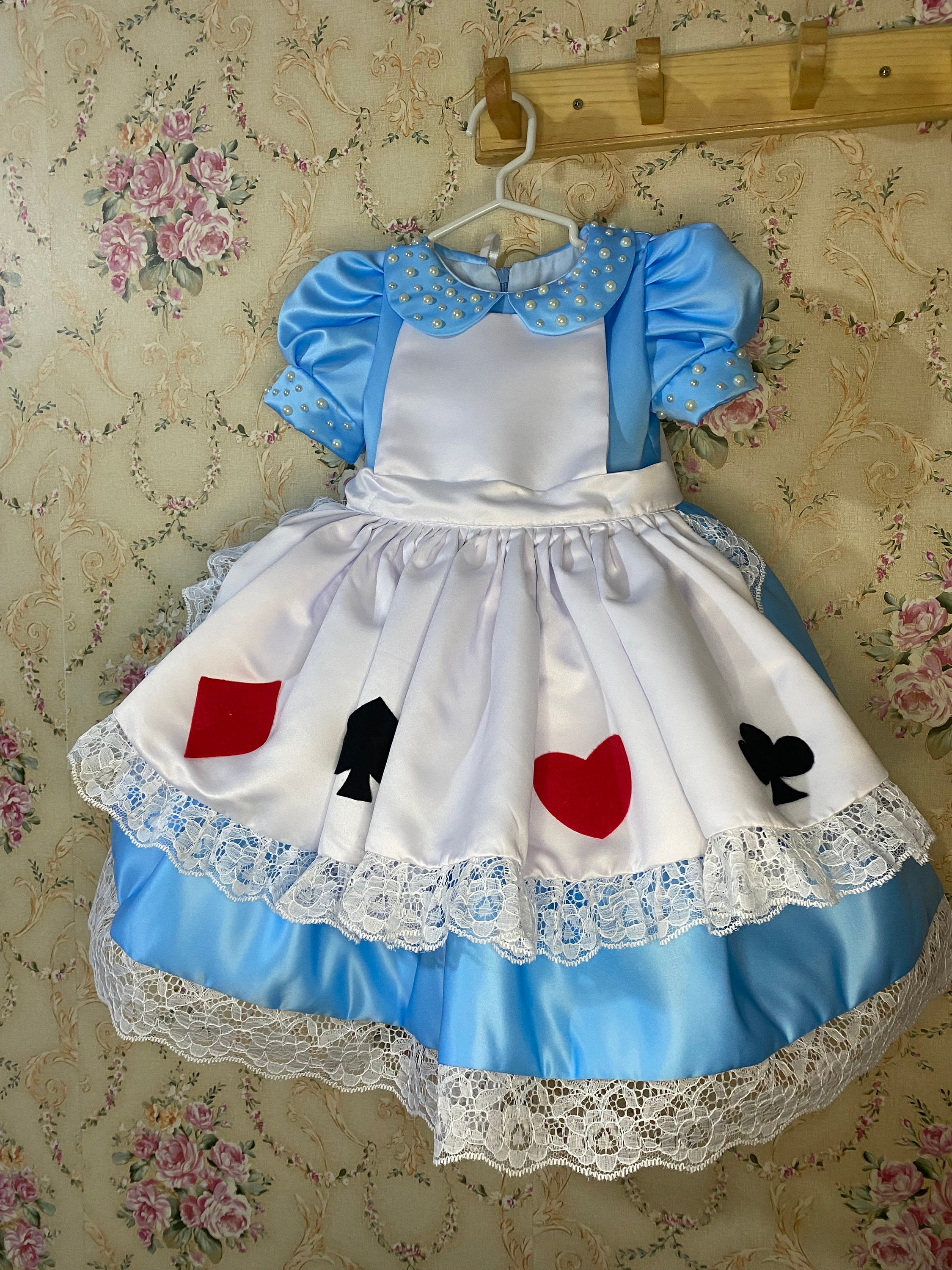 Alice Dress, Blue and White Girl Dress, Free Shipping, Alice Birthday ...
