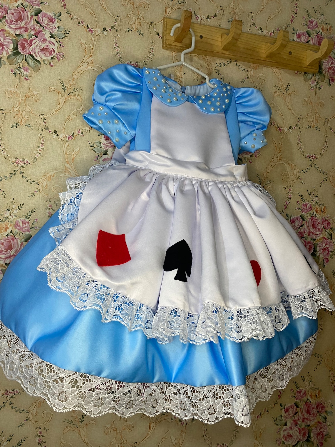 Alice Dress, Blue and White Girl Dress, Free Shipping, Alice Birthday ...