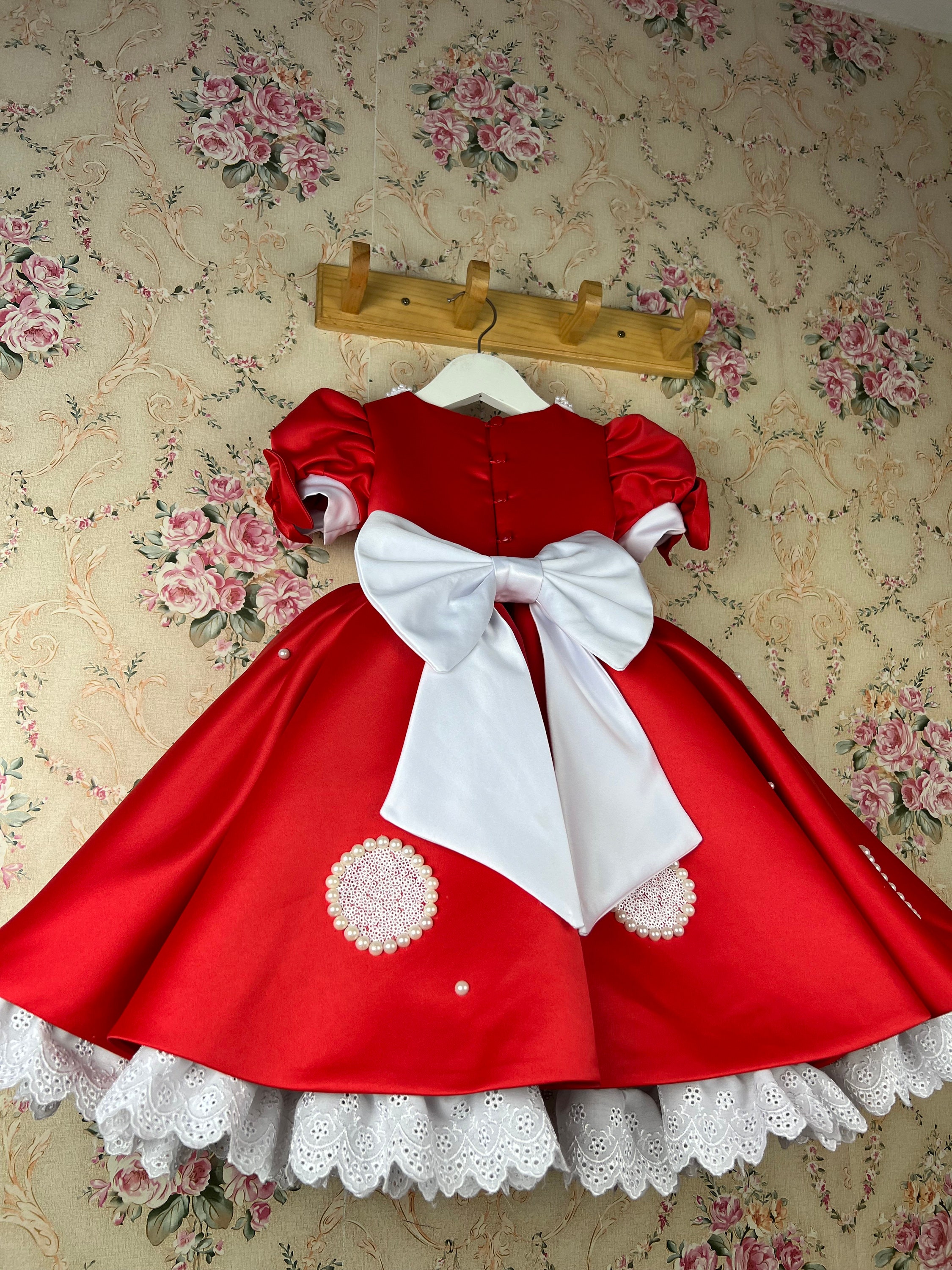 Handmade! Minnie Mouse Red Dress. Girl's Dress. Minnie Mouse Birthday ...