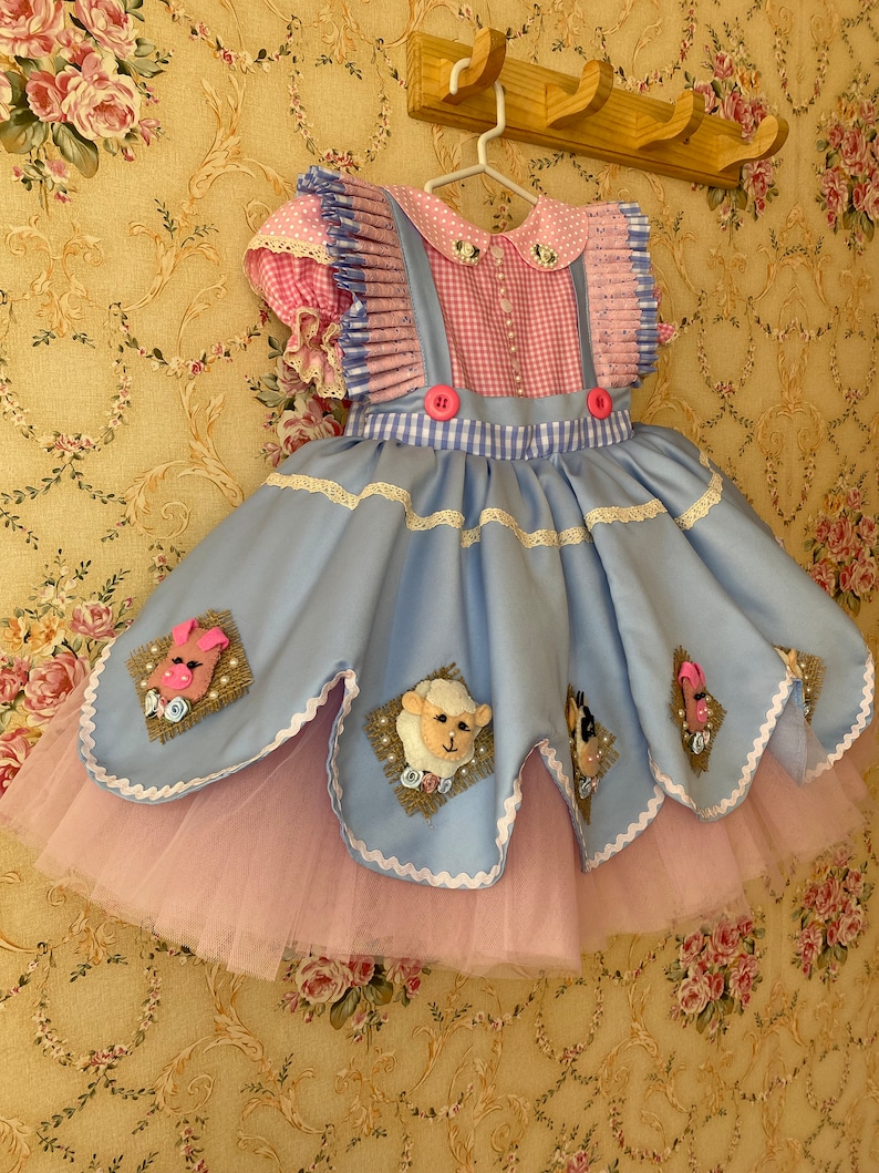 Farm Dress, Cow Birthday Outfit, Farm Animals, Dresses for Girls ...