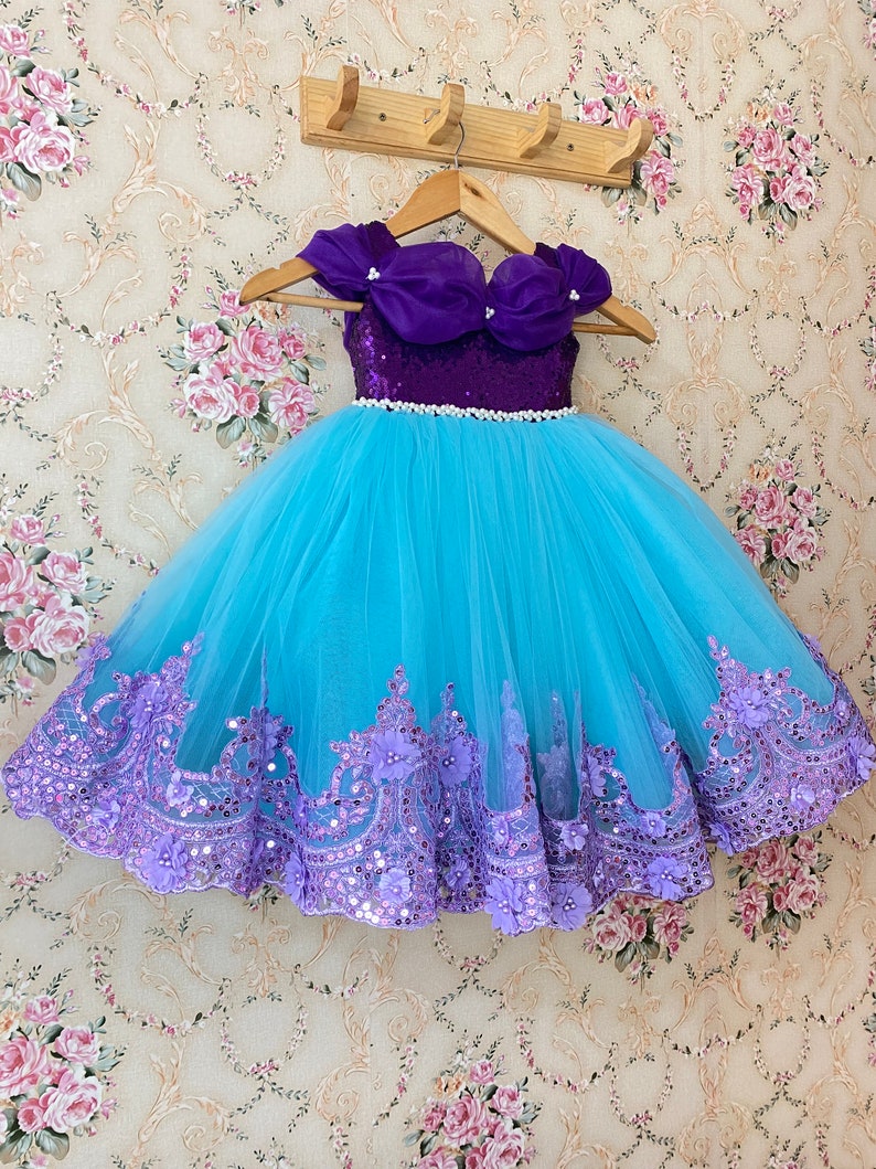 Mermaid Inspired Tulle Dress, Birthday Costume, Mermaid Dress, Costume ...