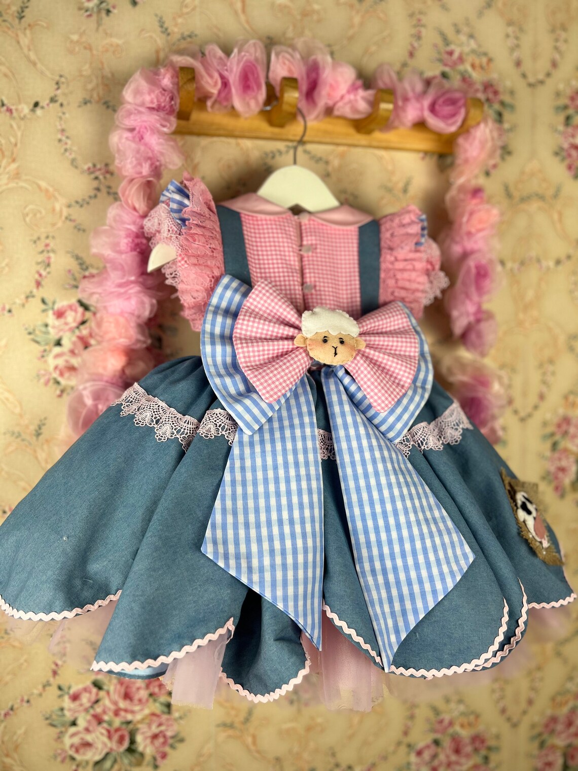 Baby Farm Dress, Handmade Animal Applique Birthday Outfit - Etsy
