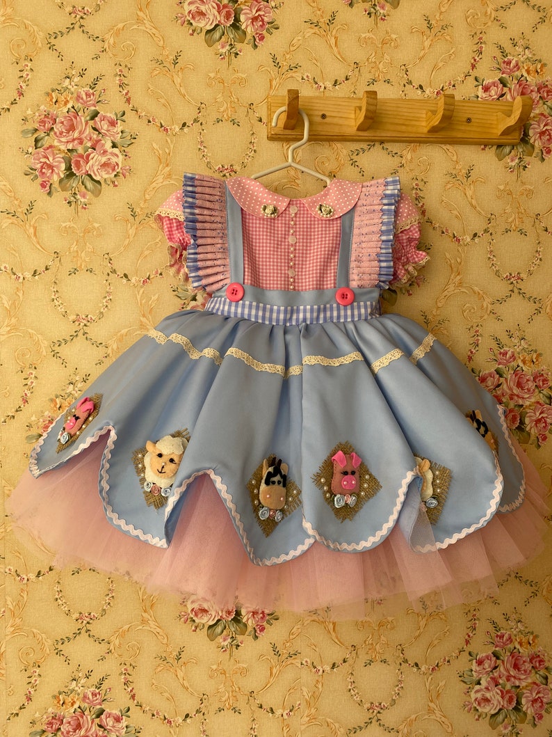 Farm Dress, Cow Birthday Outfit, Farm Animals, Dresses for Girls ...