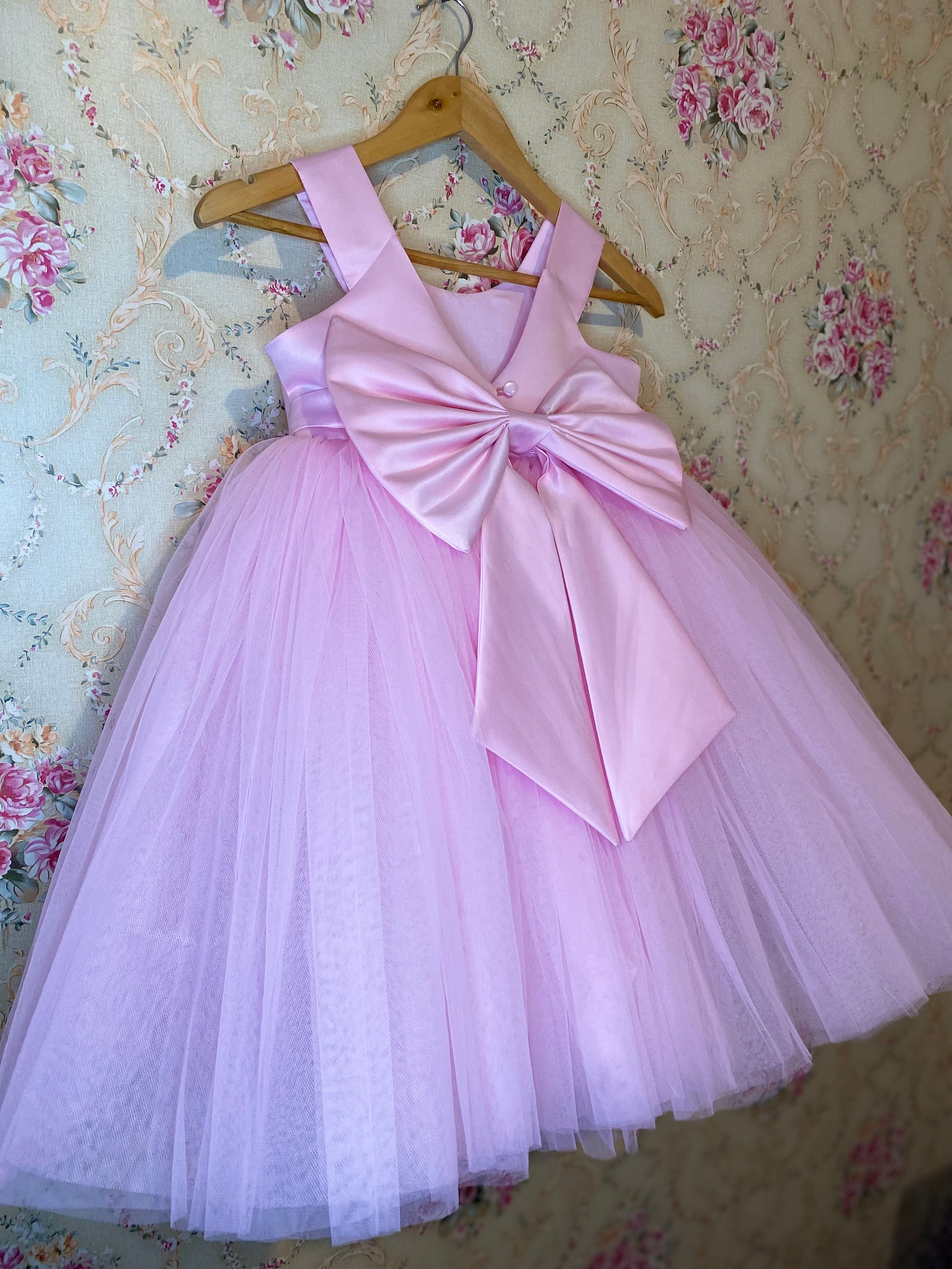 Pink Girl Dress. Children's Fashion in Pink. Pink Party Dress. Girl's ...