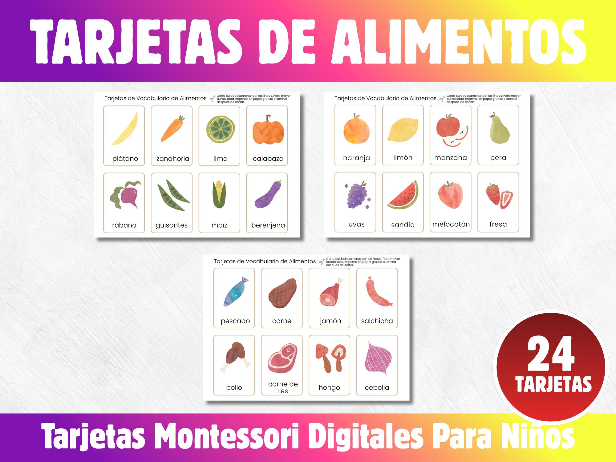 128 Tarjetas De Vocabulario Para Niños Para Imprimir | Animales ...