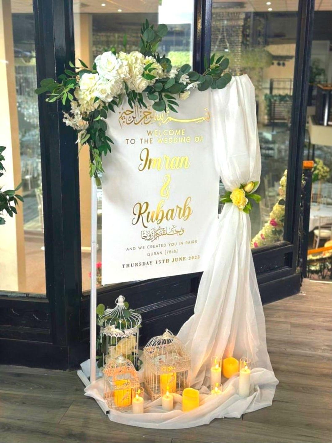 Custom Wedding Sign Acrylic, Nikkah Sign, Nikkah Welcome Sign, Muslim ...