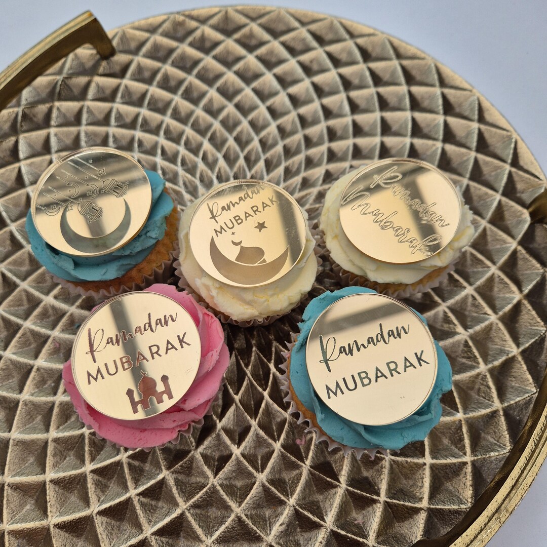 Ramadan Cupcake Topper, Ramadan Kareem Cake Charm, Acrylic Cake Charm ...