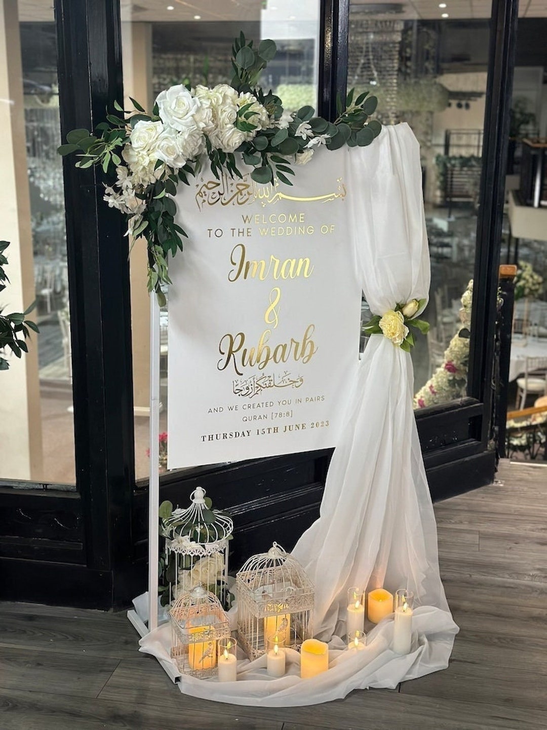 Custom Wedding Sign Acrylic, Nikkah Sign, Nikkah Welcome Sign, Muslim ...