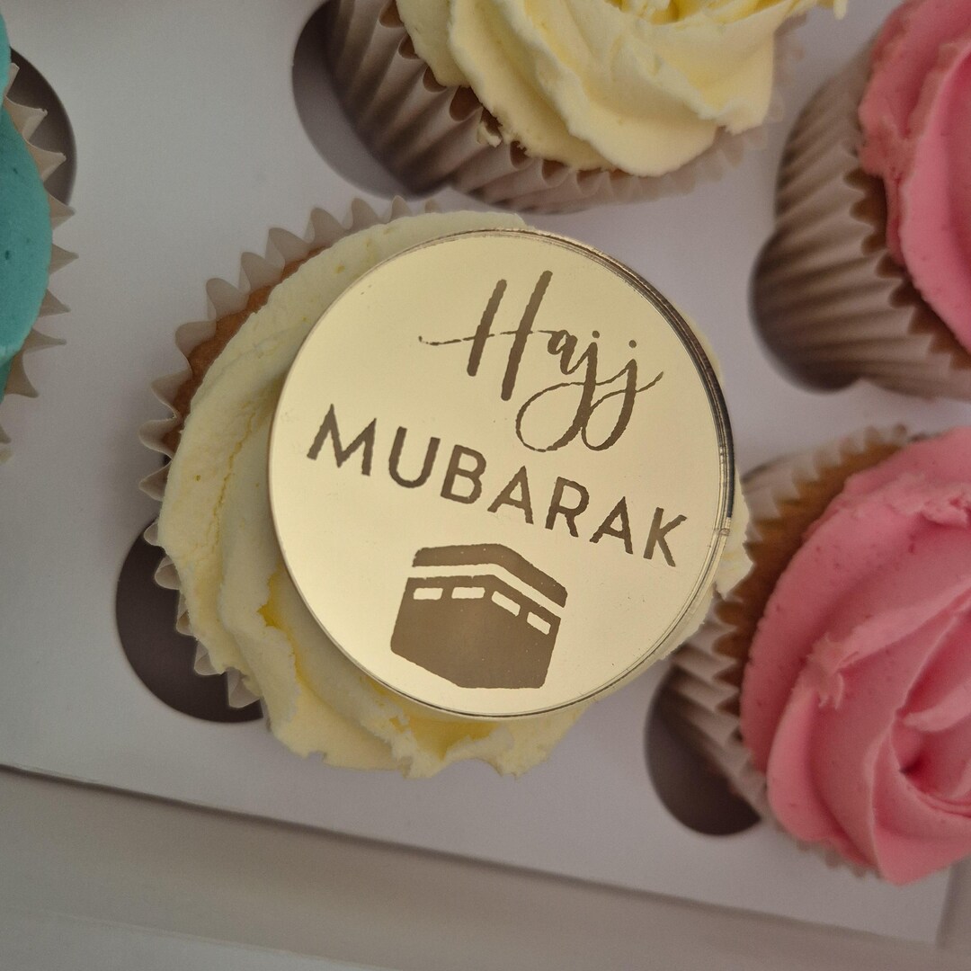 Umrah Mubarak Cupcake Topper, Umrah Cake Charm, Acrylic Cake Charm ...