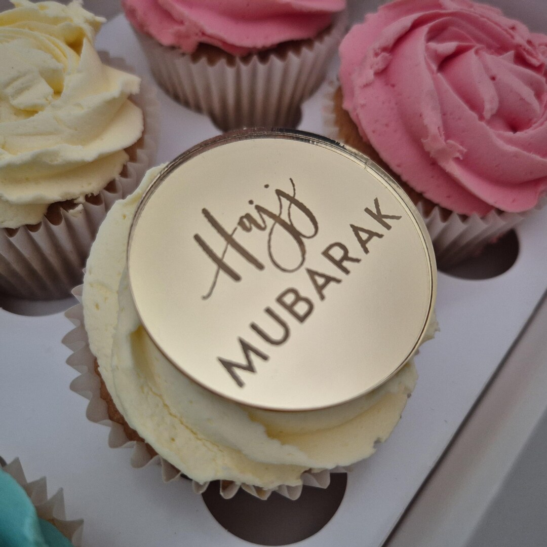 Hajj Mubarak Cupcake Topper, Hajj Cake Charm, Acrylic Cake Charm, Hajj ...
