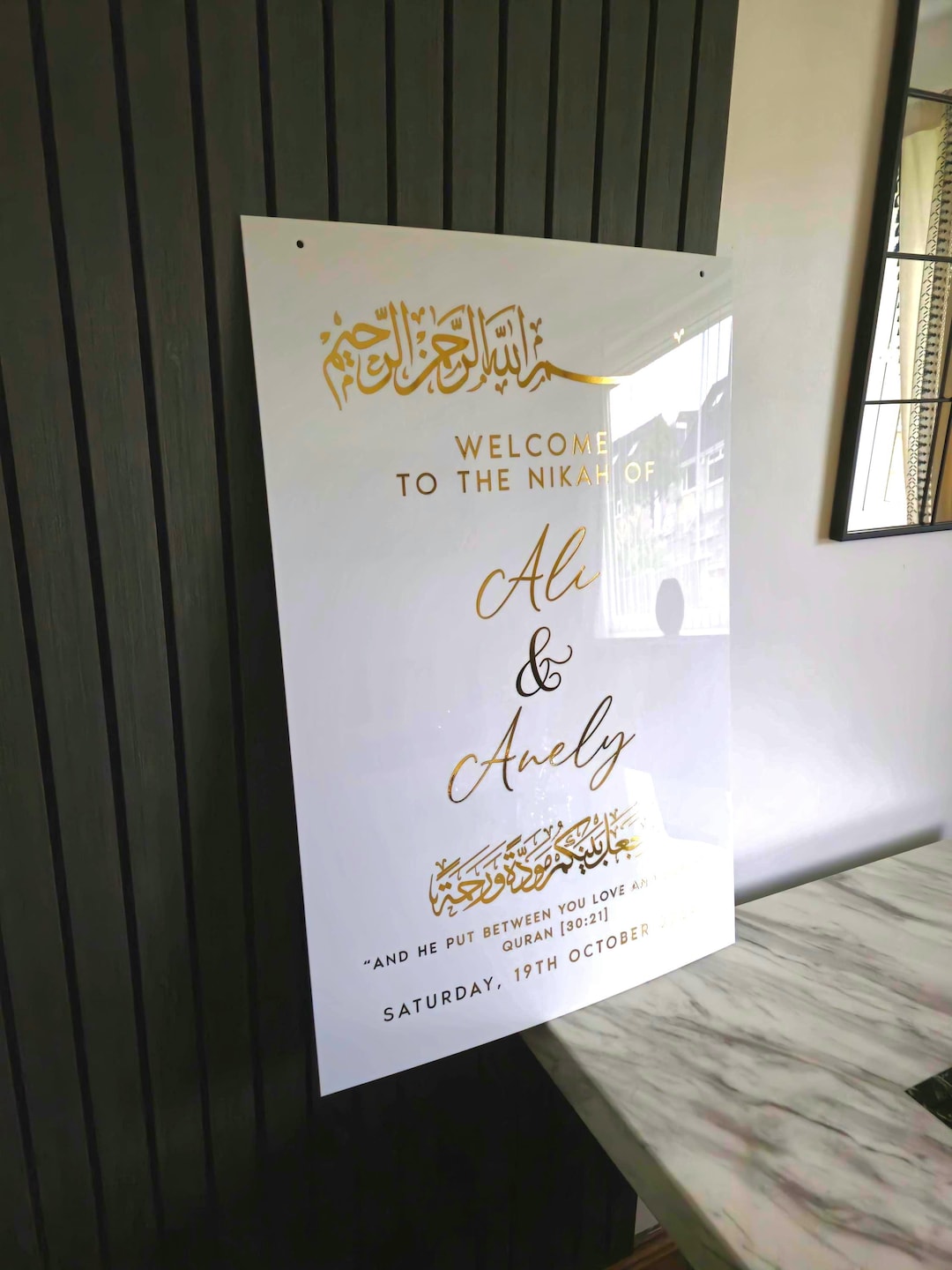 Nikkah Welcome Sign, Nikkah Sign, Wedding Welcome Sign, Acrylic Wedding ...