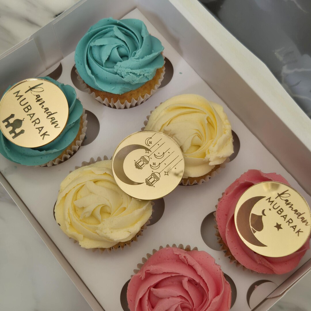 Ramadan Cupcake Topper, Ramadan Kareem Cake Charm, Acrylic Cake Charm ...