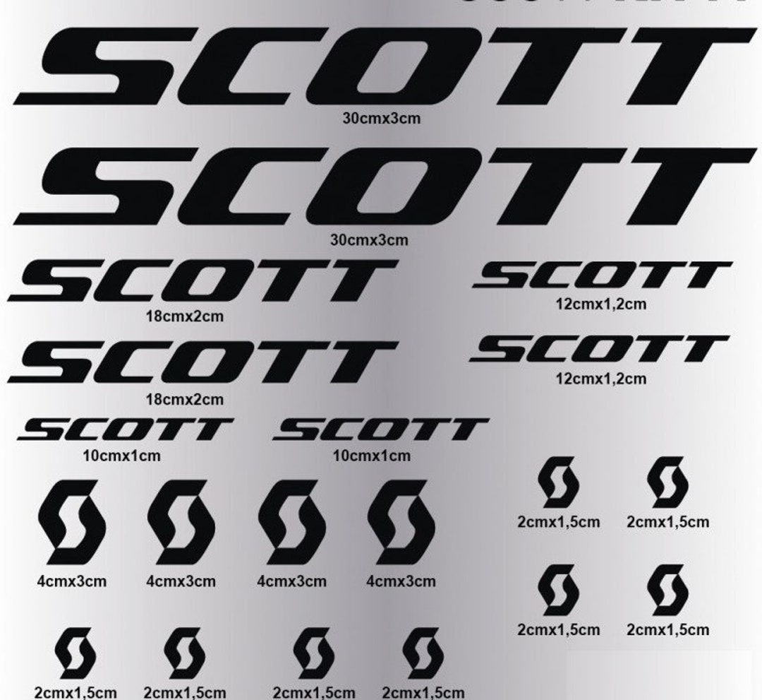 Scott Stickers Decals Set for Bike Bicycle Cycling Frame Scott Sport ...