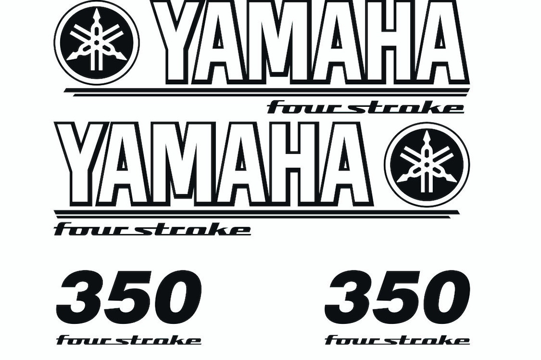 Yamaha Four Stroke Logo Emblem Decals Stickers Set Kit for Boat ...