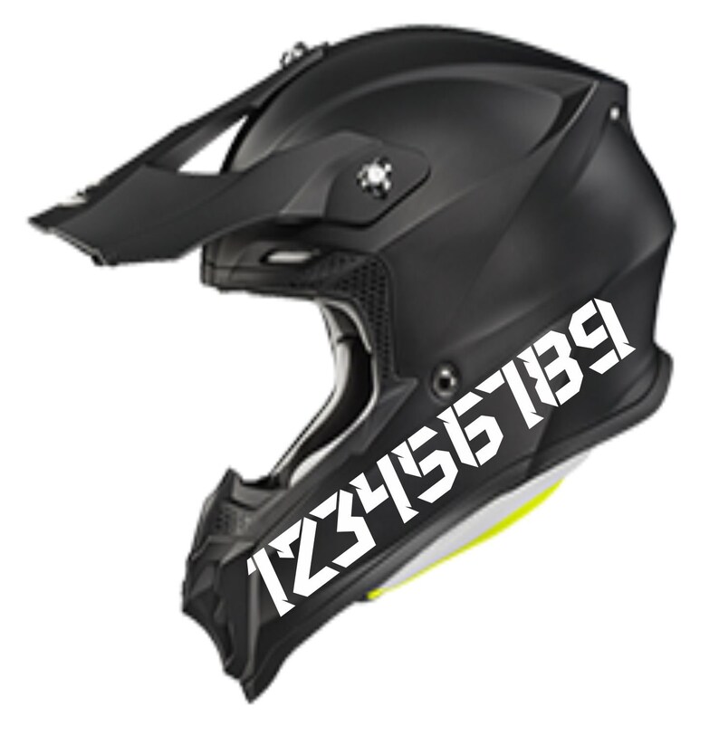 2pcs Helmet Number Sticker Personalized Vinyl Decal Football Helmet ...