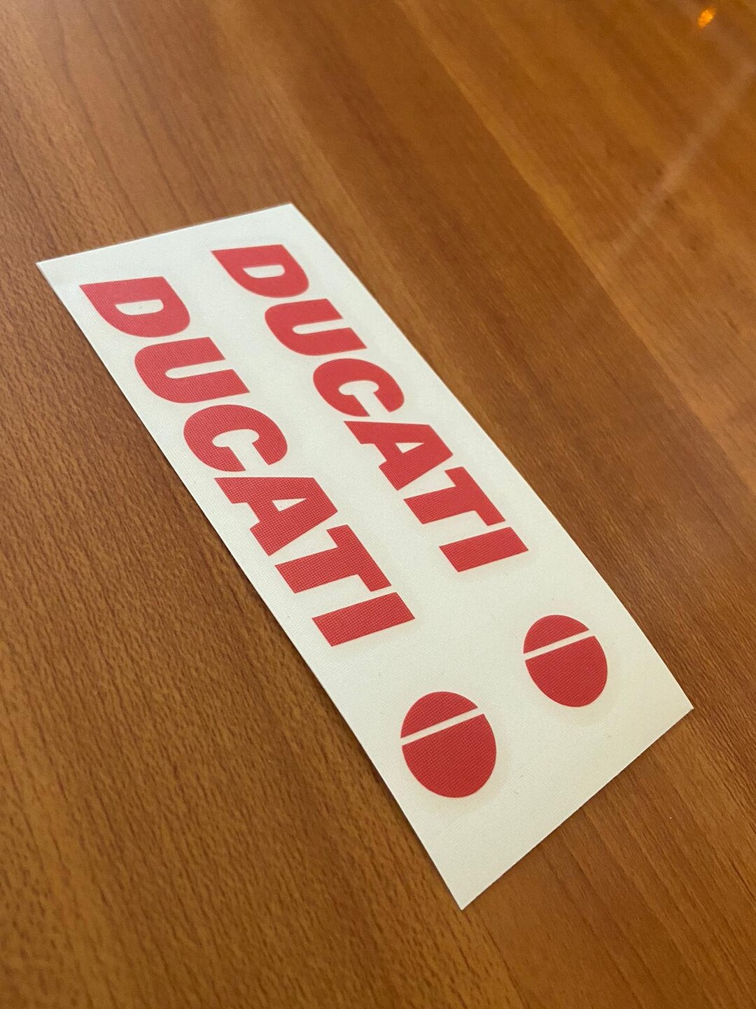 Two Ducati Decals Stickers for Motorcycle Bike Vinyl Logo for Fuel Tank ...