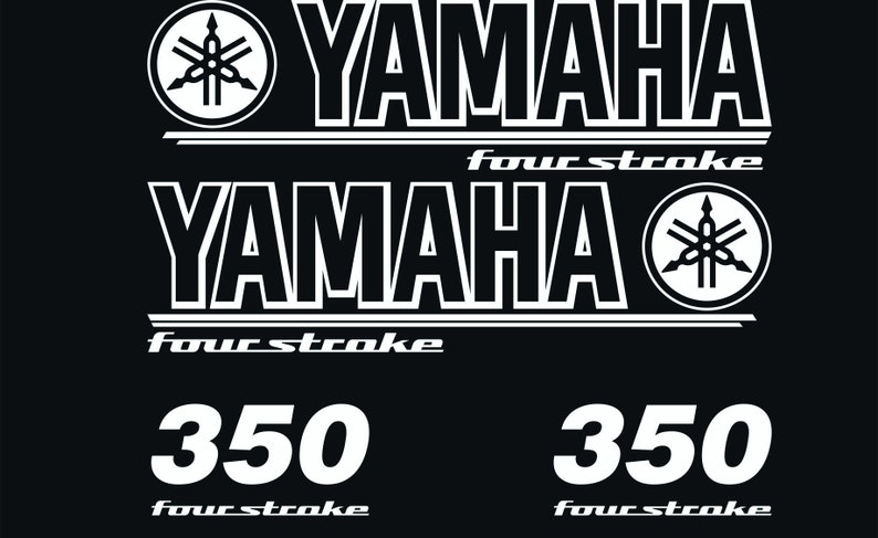 Yamaha Four Stroke Logo Emblem Decals Stickers Set Kit for Boat ...