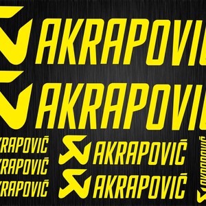 Akrapovic Stickers Decals Set Vinyl Stickers Logo Bike Motorcycle Fuel ...