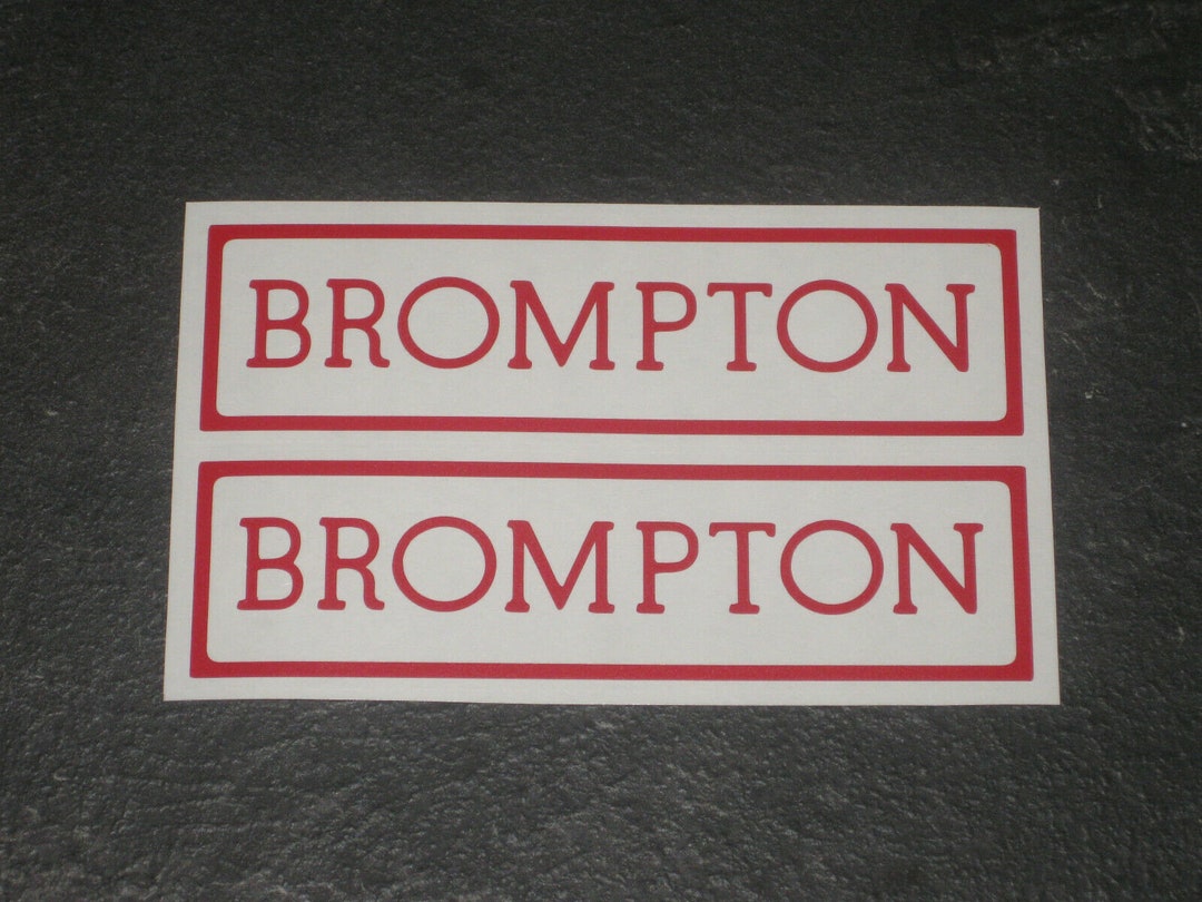 Two Brompton Decals Stickers for Frame Vinyl Graphics Bike Helmet Mtb ...