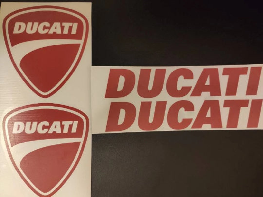 Ducati Logo Emblem Stickers Decals for Bike Helmet Fuel Tanks ...