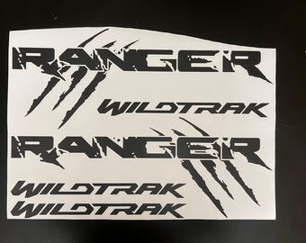 3pcs WILDTRAK Ford Ranger Raptor Decal Sticker Sport Racing Claws ...