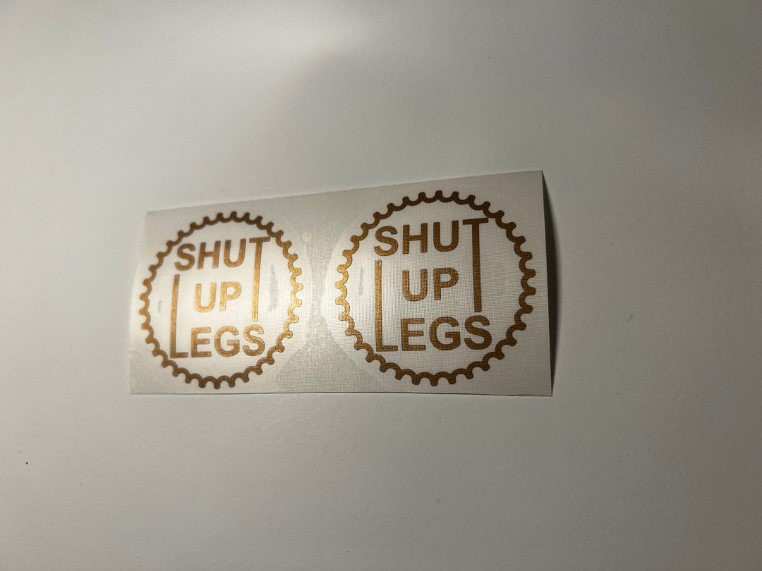 Two SHUT UP LEGS Decals Sticker for Your Bike Bicycle Frame Helmet Red ...