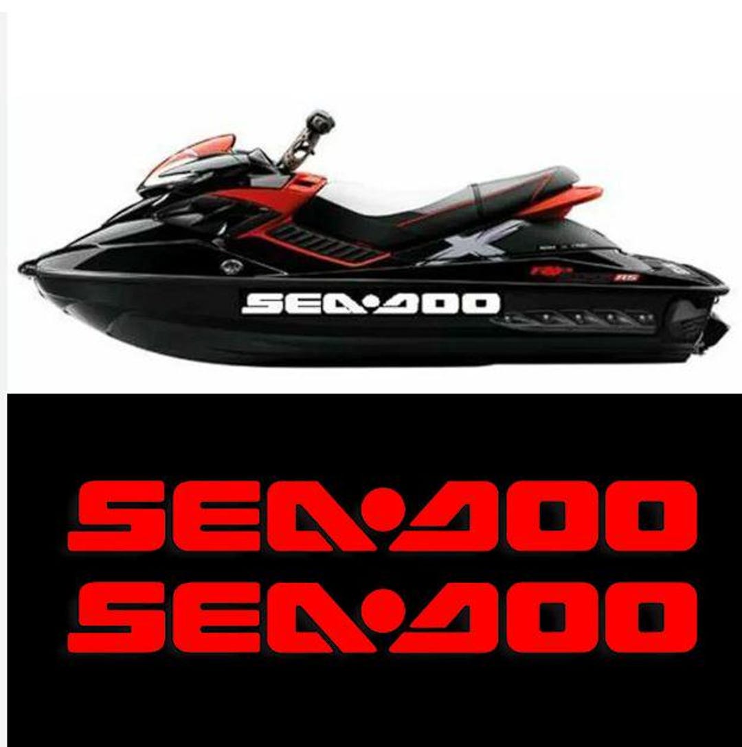 2pcs Sea Doo Seadoo Logo Sticker Decal for Side Hull Trailer Car Bumper ...