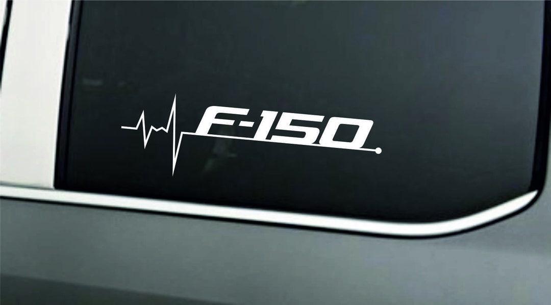 Two Ford F-150 Heartbeat Decals Stickers for Side Windows Bumper ...
