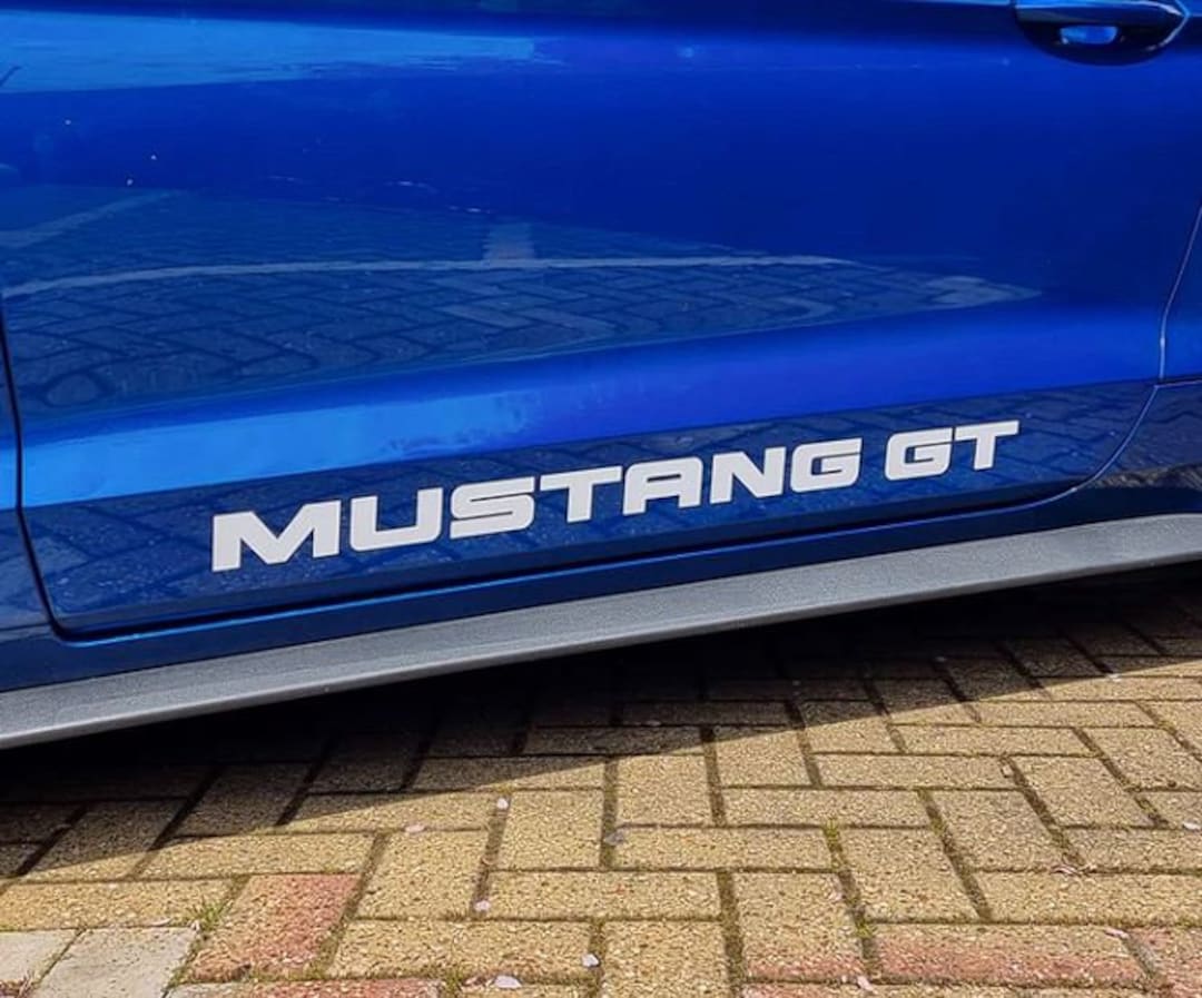 2pcs Ford MUSTANG GT Decals Stickers for Side Doors Windows Bumper Back ...