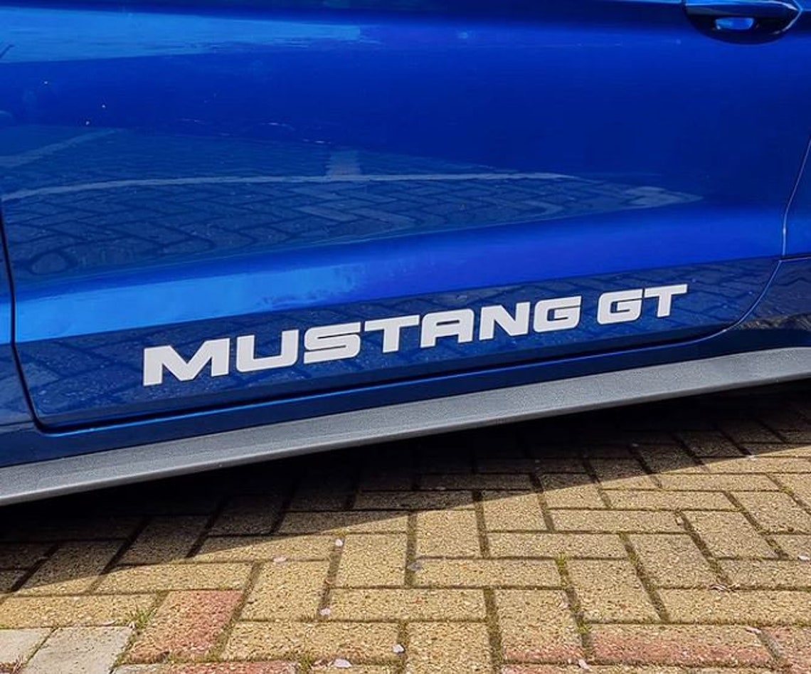 2pcs Ford MUSTANG GT Decals Stickers for Side Doors Windows Bumper Back ...