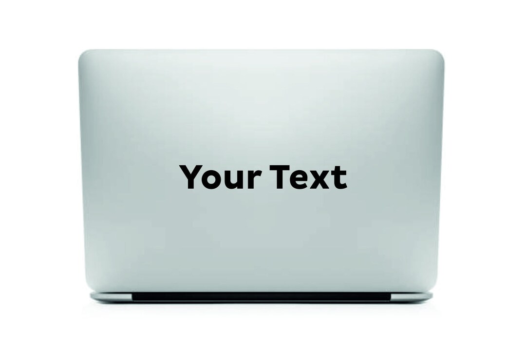 2x Custom Laptop Notebook Text Stickers Decals Graphics Vinyl Logo ...