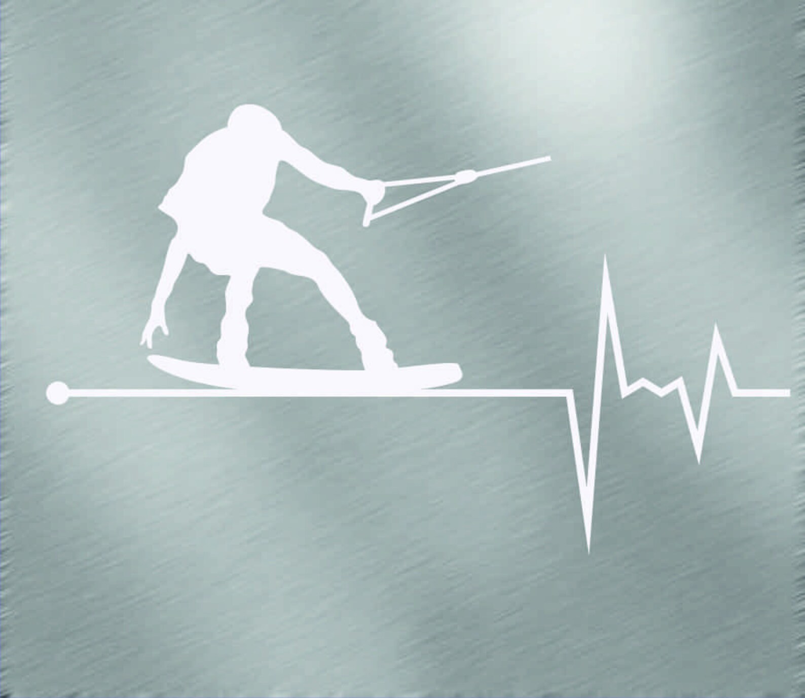 Two Wakeboard Decals Sticker in My Heartbeat for Your Car Window Bumper ...