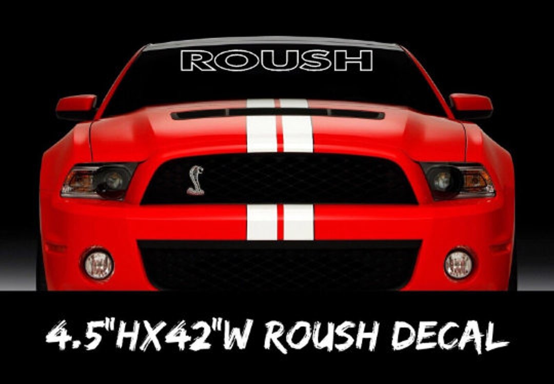 ROUSH Ford Mustang Windshield Decal - 4.5"x42" ORACAL Vinyl - Etsy