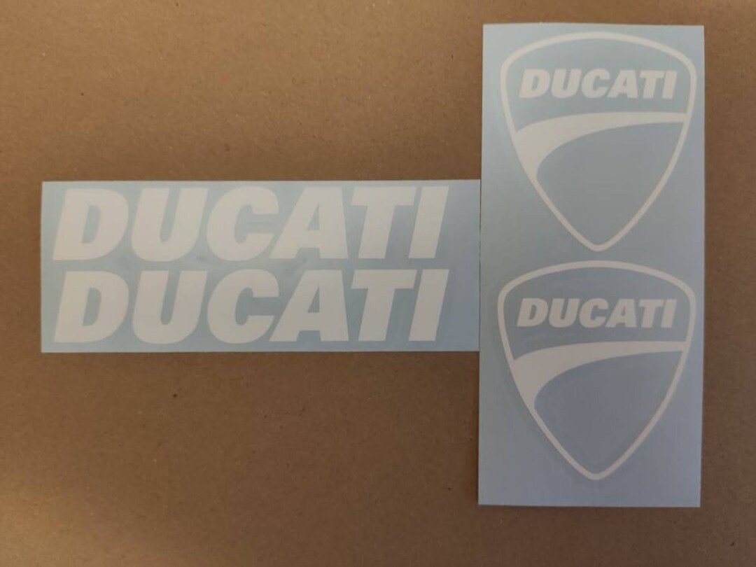 Ducati Logo Stickers Decals for Bike Helmet Fuel Tanks Motorcycle Belly ...