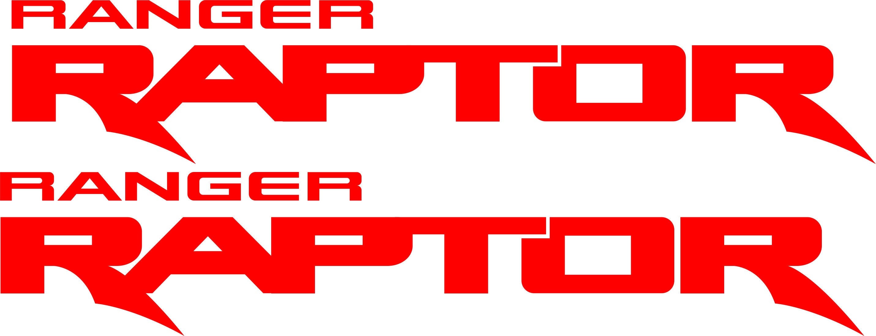 Two FORD RAPTOR Ranger Decal Sticker Sport Racing Claws Stripe Emblem ...