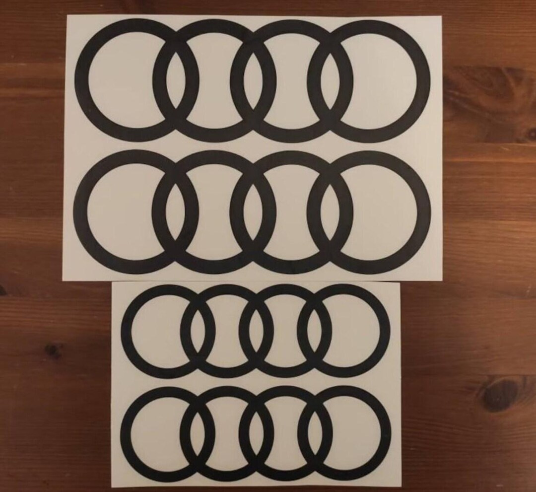 4pcs Audi Rings Decals Stickers for Door Sill Windows Thresholds ...