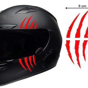 Motorcycle Helmet Sticker Claw Scratches Monster Scars Graphics Vinyl ...
