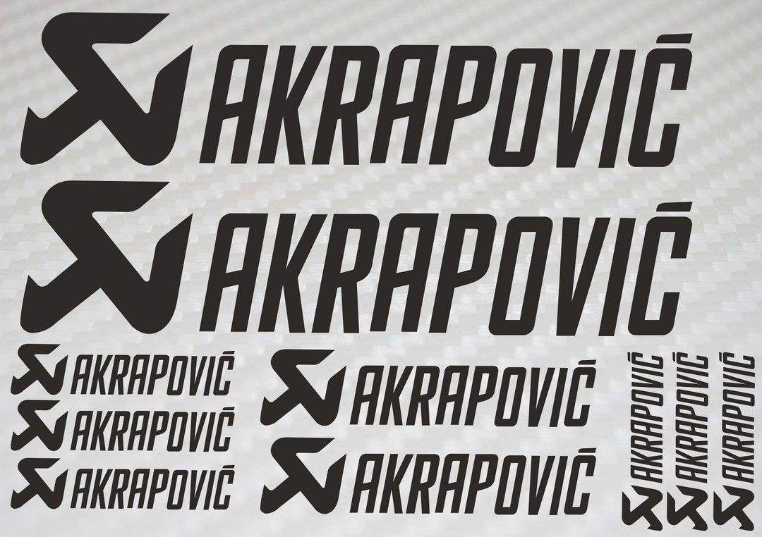 Akrapovic Stickers Decals Set Vinyl Stickers Logo Bike Motorcycle Fuel ...