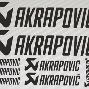 Akrapovic Stickers Decals Set Vinyl Stickers Logo Bike Motorcycle Fuel ...