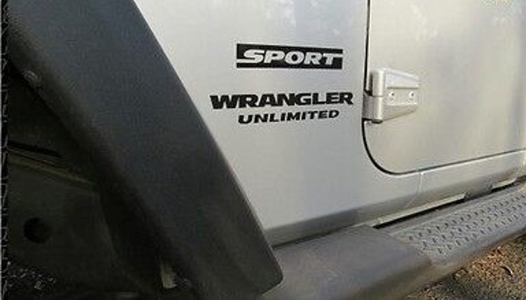 Two Sport Wrangler Unlimited Decals Sticker for Hood Window Bumper or ...