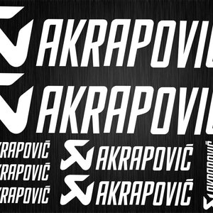 Akrapovic Stickers Decals Set Vinyl Stickers Logo Bike Motorcycle Fuel ...