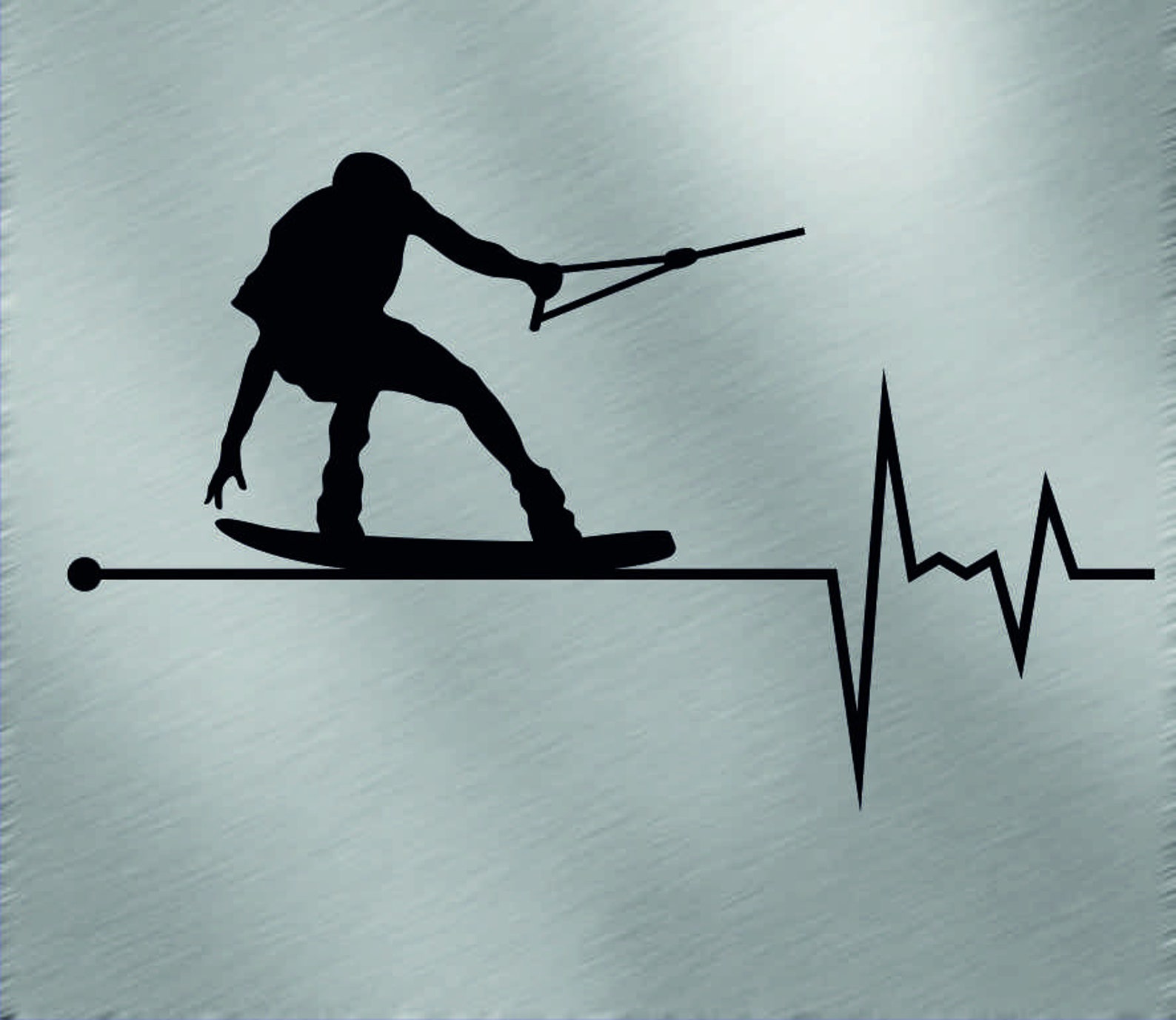 Two Wakeboard Decals Sticker in My Heartbeat for Your Car Window Bumper ...