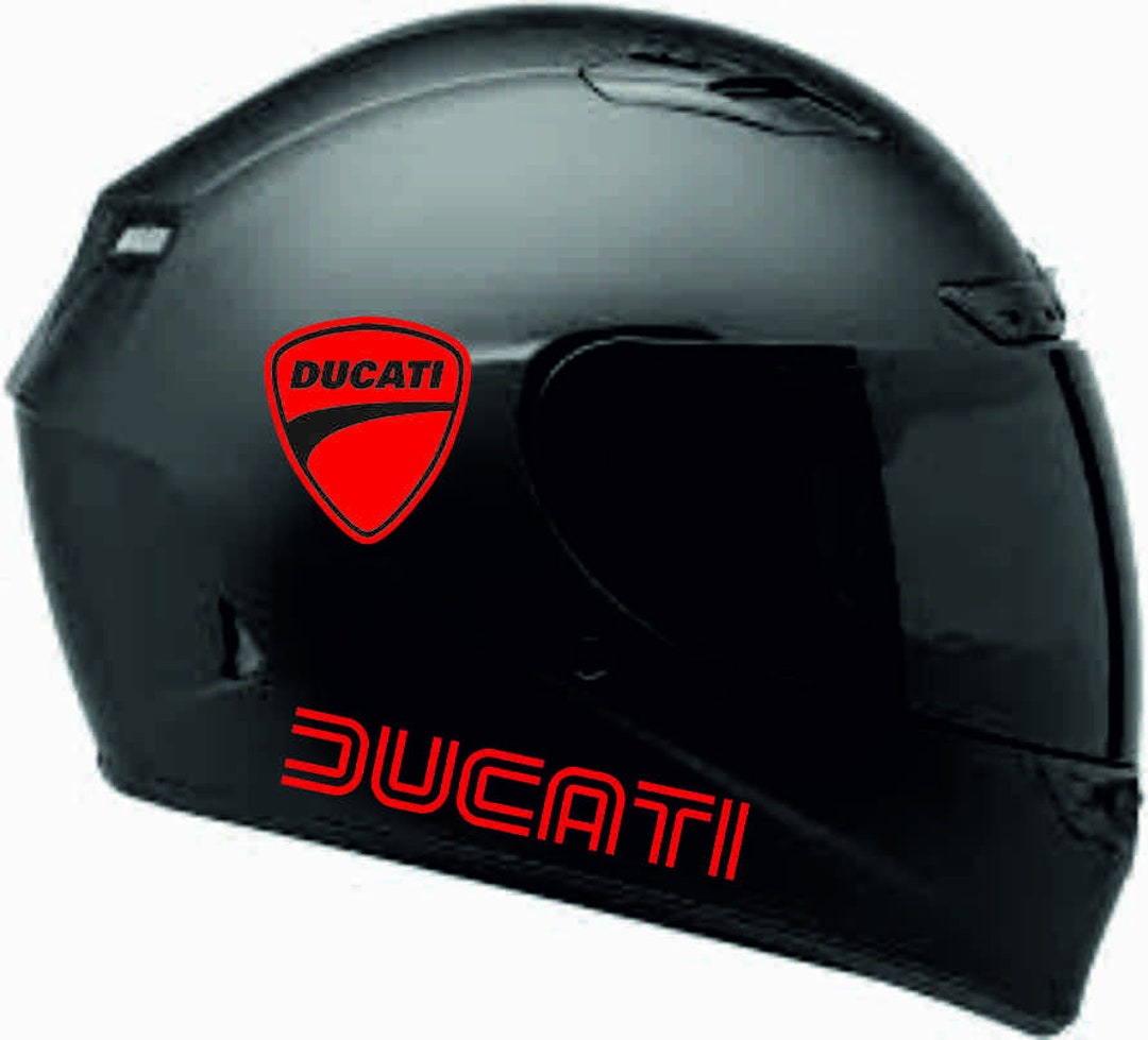 4pcs Ducati Logo Emblem Stickers Decals for Bike Helmet Fuel Tanks ...