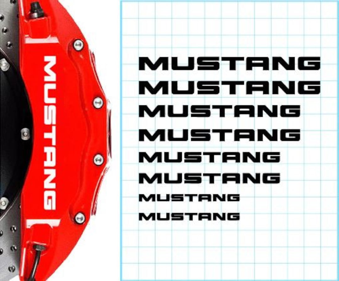 8 Pcs Ford Mustang Decals Sticker for Brake Caliper Vinyl Gt - Etsy